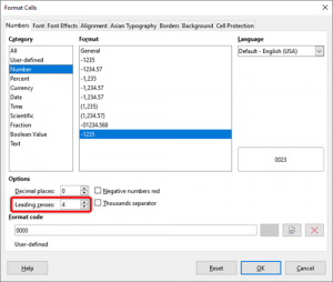 Formatting number of digits in LibreOffice Calc, MS Excel, and Google ...